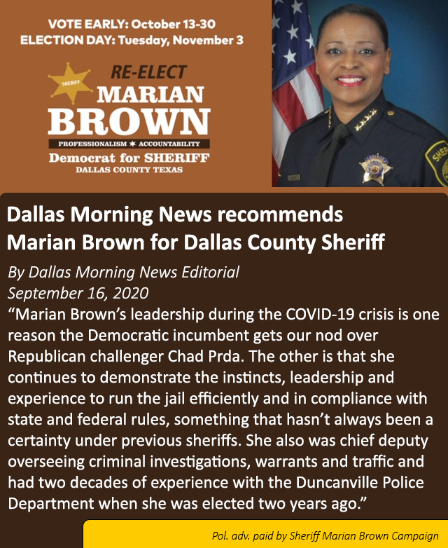 Endorsements and Supporters – Marian Brown for Sheriff